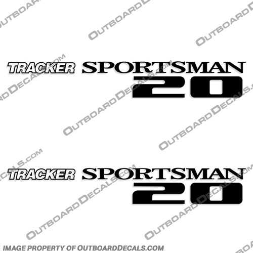 Tracker Sportsman 20 Boat Logo Decals - Any Color!