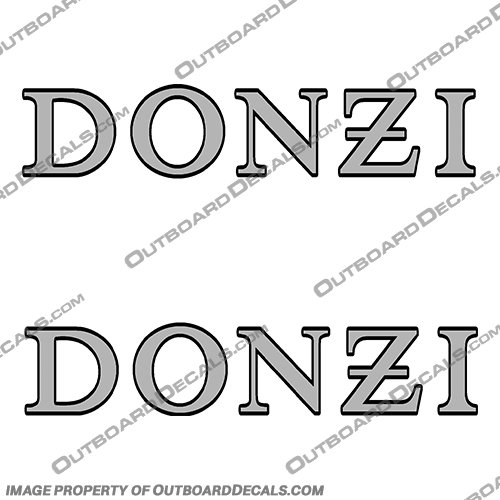 Donzi Boat Logo Decals 2-Color - Set of 2